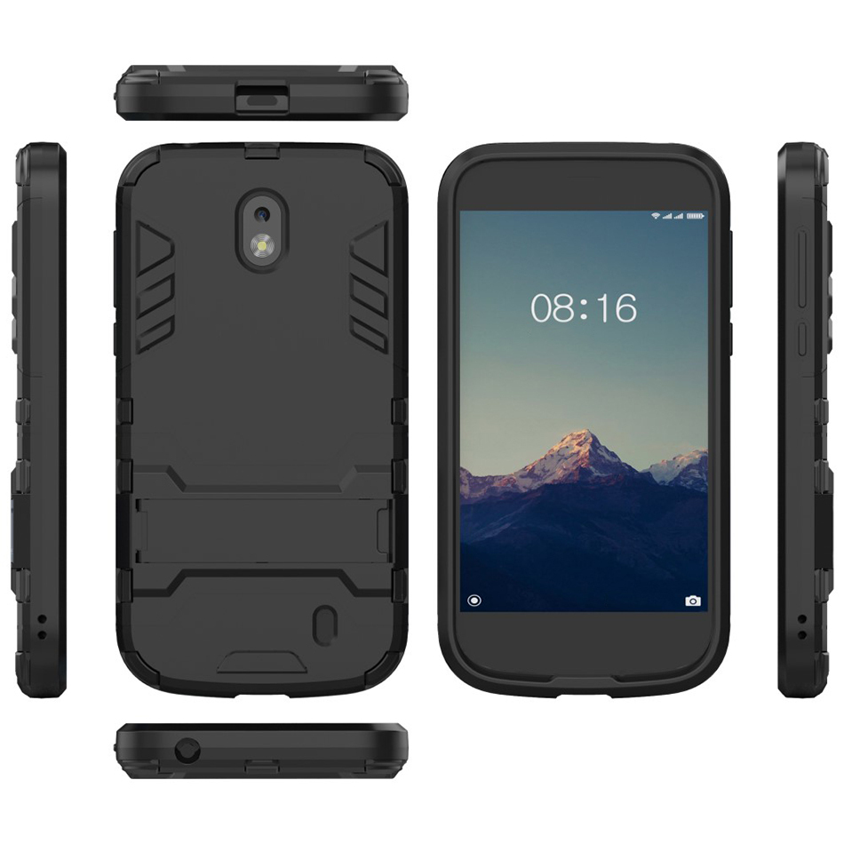 Slim Armour Shockproof Case for Nokia 1 (Black)